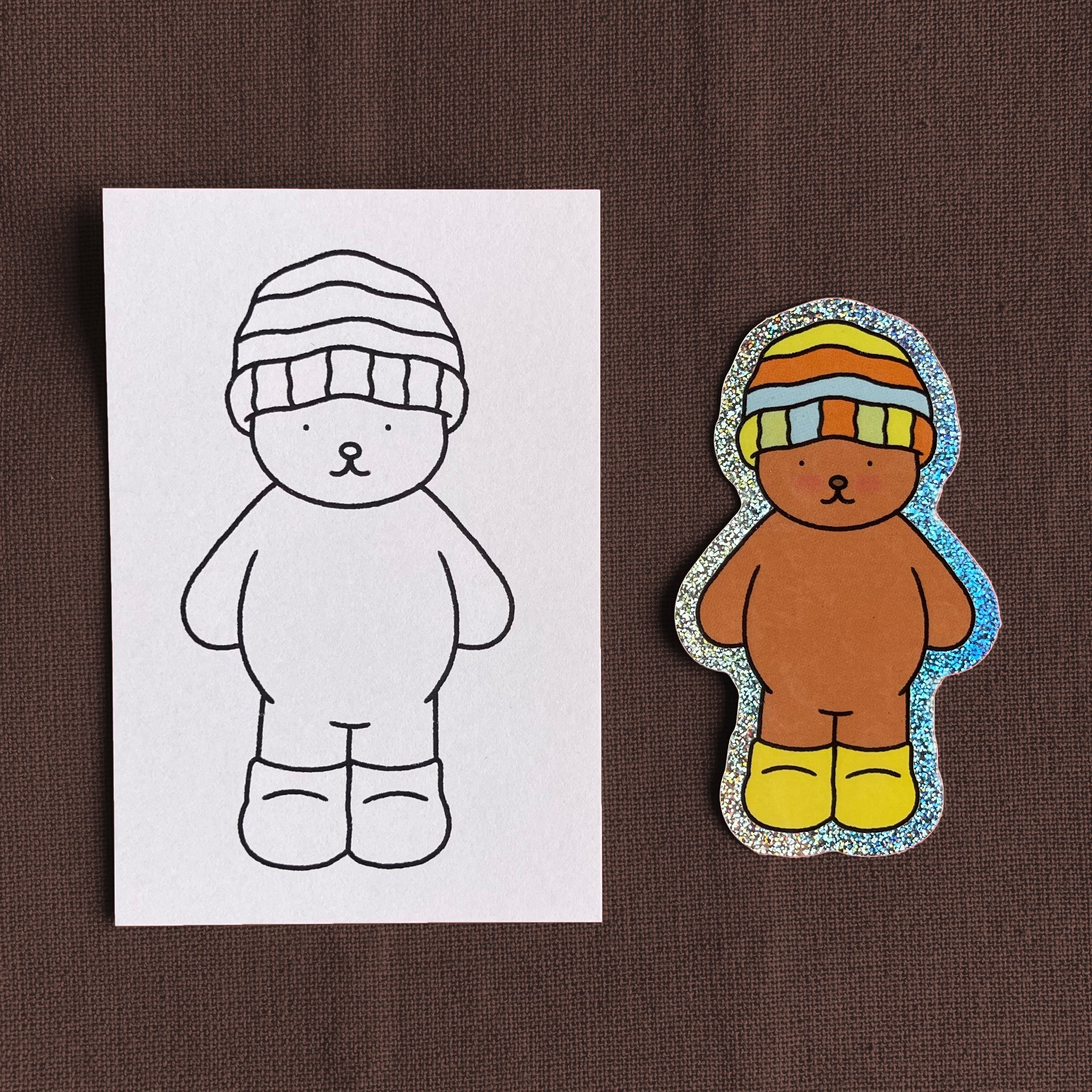 Beanbag Glitter Sticker + Info Card – Bobbie Goods