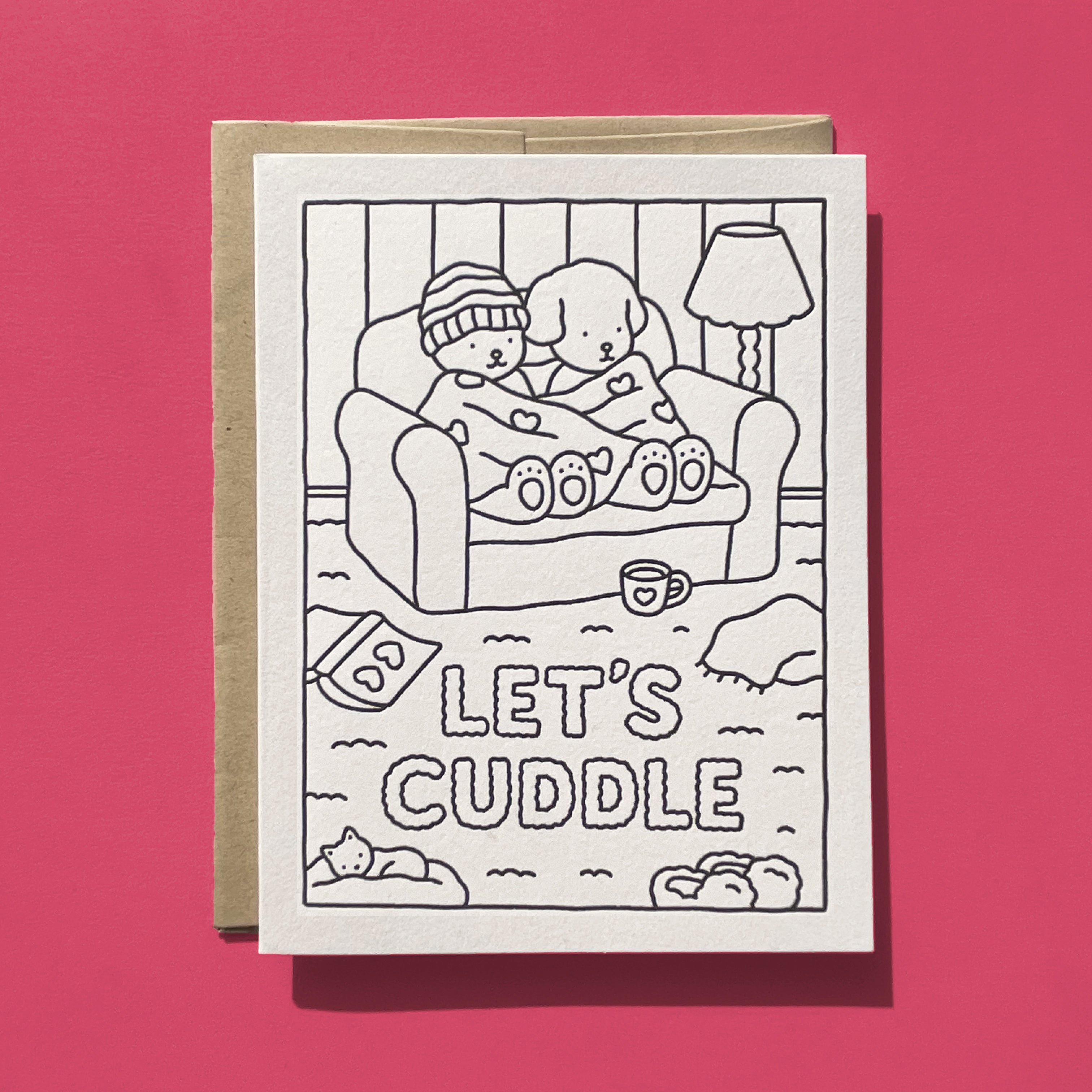 Let's Cuddle Coloring Card – Bobbie Goods