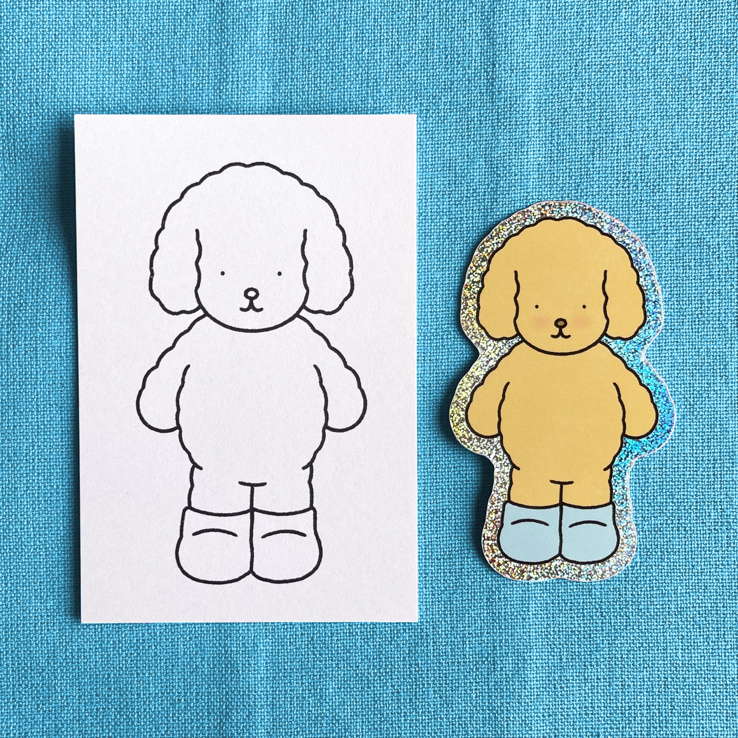 Momo Glitter Sticker + Info Card – Bobbie Goods