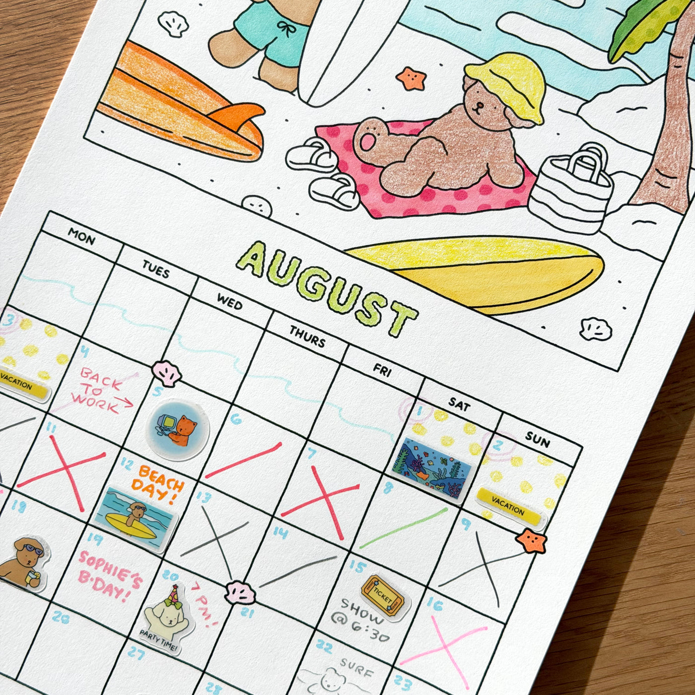 Coloring Calendar – Bobbie Goods